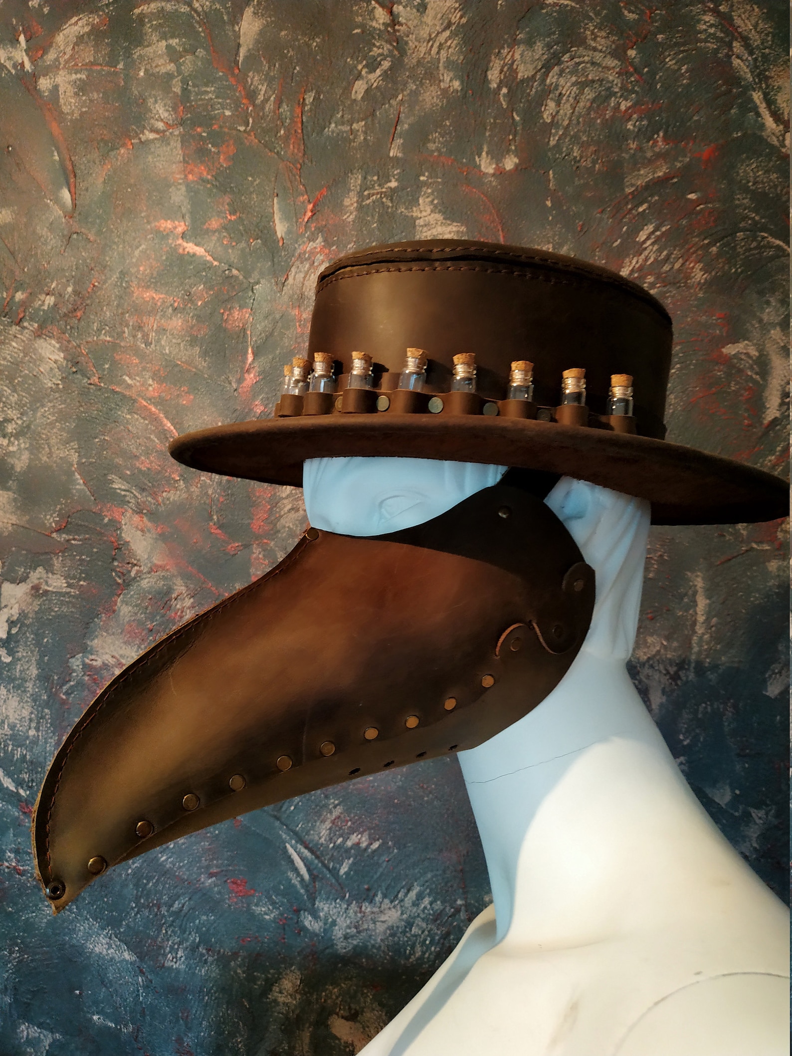 Alchemist party kit Hat and mask Handmade Leather Alchemist | Etsy