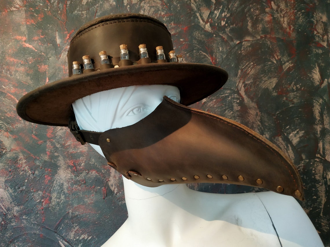 Alchemist Party Kit Hat and Mask Handmade Leather Alchemist - Etsy