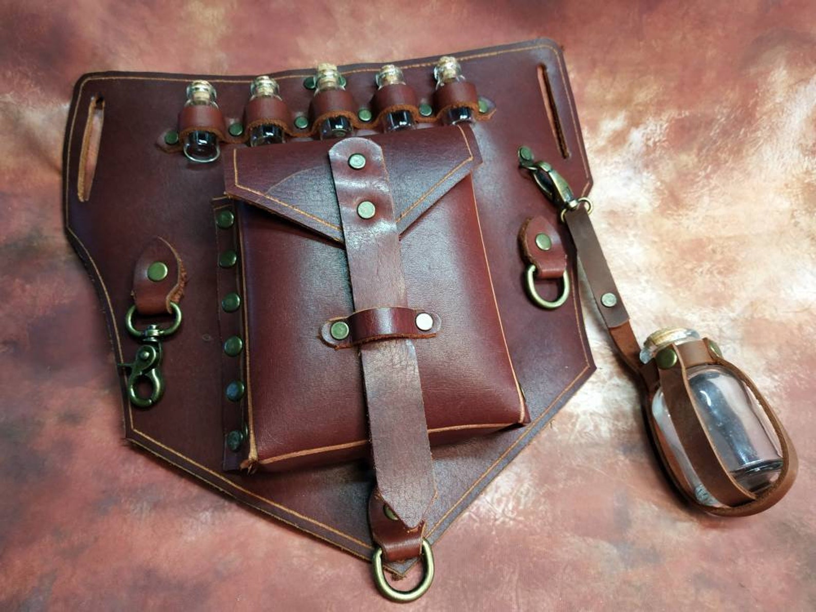 Leather Steampunk Utility Belt Slider Belt Slider Pouch Tool - Etsy