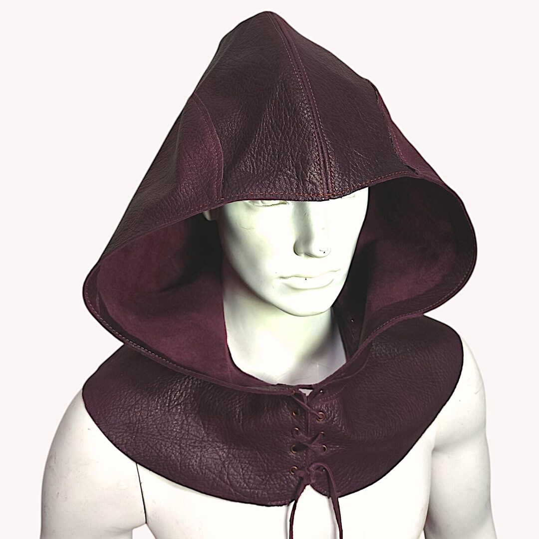 Handcrafted Leather Hood: Medieval LARP Cosplay Capelet - Etsy