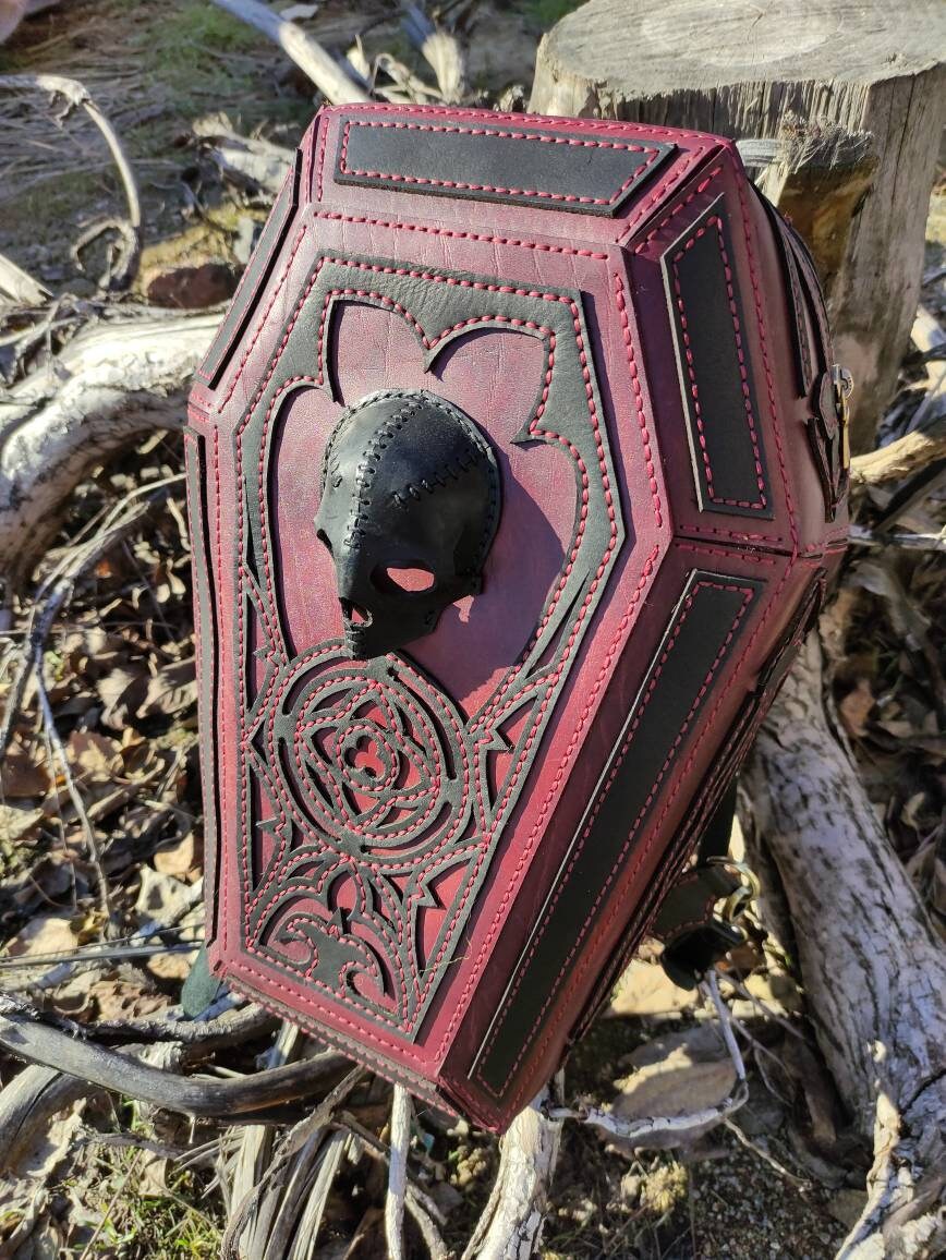 Leather Coffin Backpack Coffin Bag Leather Coffin - Etsy