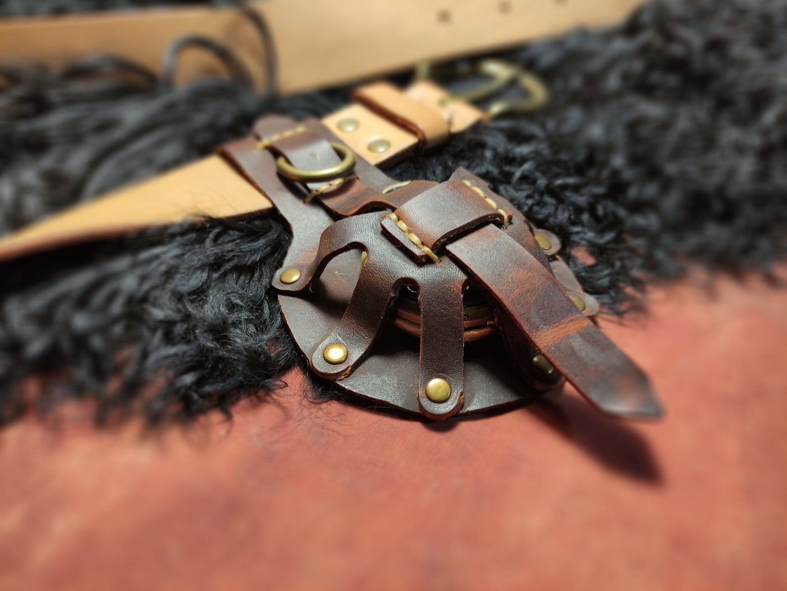 Steampunk Compass Leather Holster Steampunk Leather Holder | Etsy