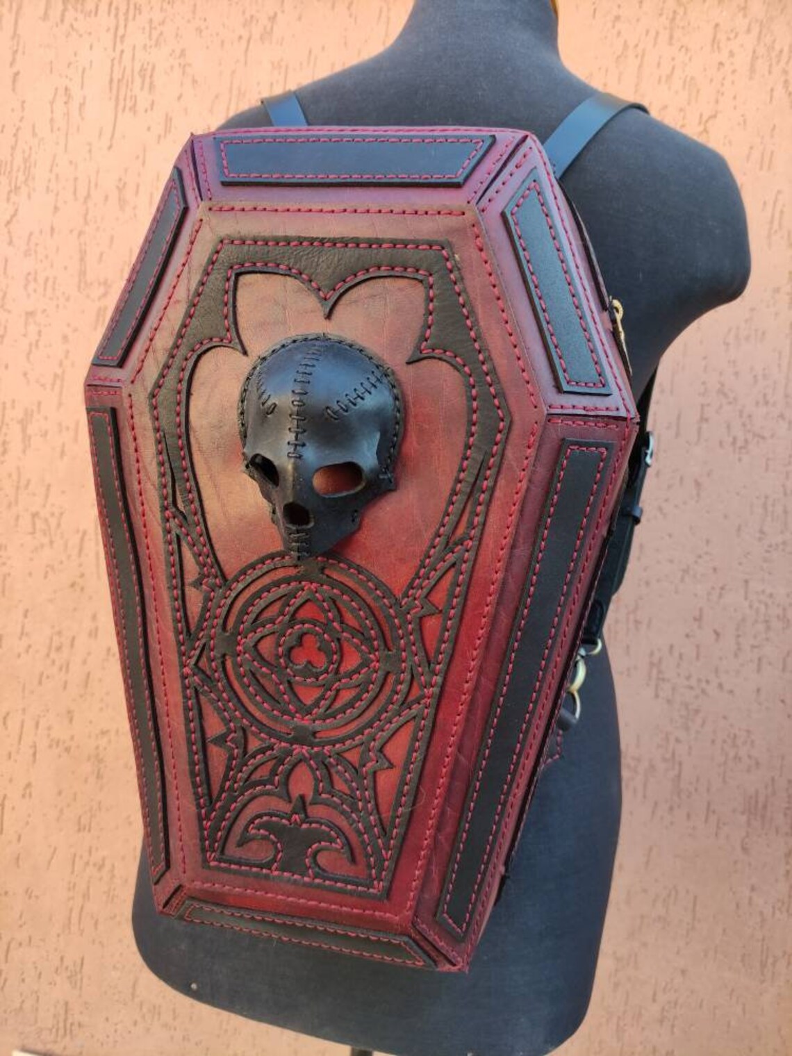 Leather Coffin Backpack Coffin Bag Leather Coffin - Etsy