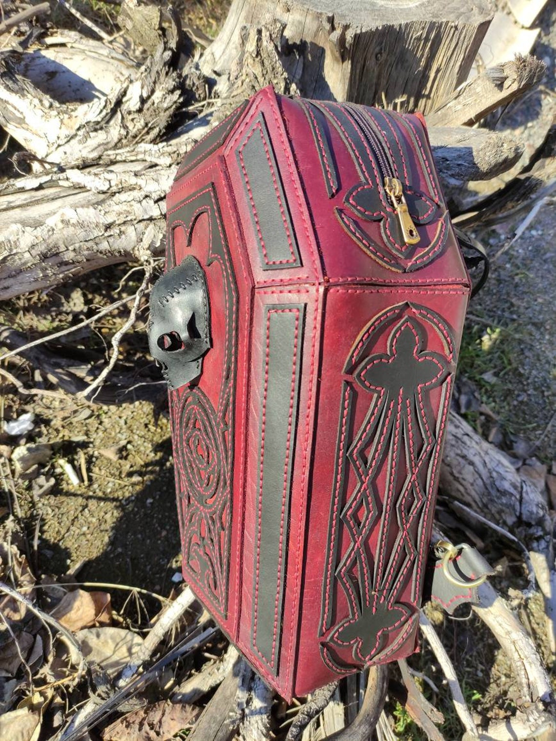 Leather Coffin Backpack Coffin Bag Leather Coffin - Etsy