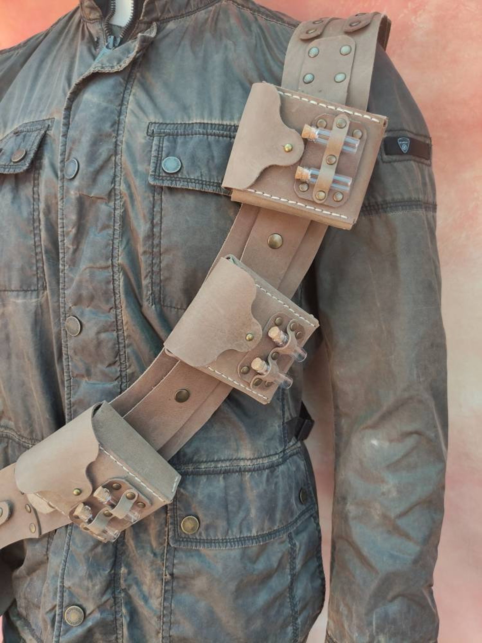 Steampunk Leather Bandolier Chest Belt Leather Harness - Etsy