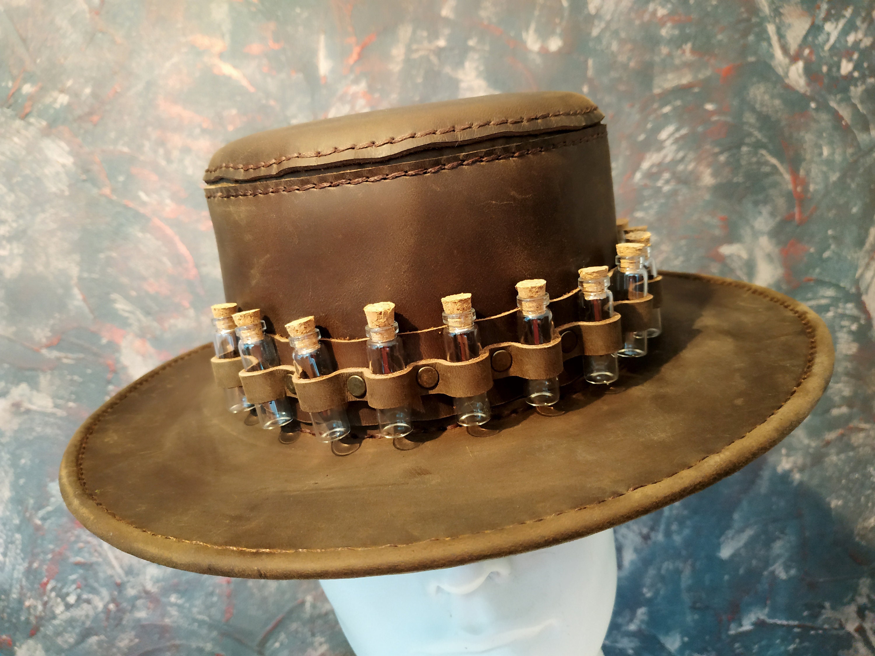 Alchemist Party Kit Hat and Mask Handmade Leather Alchemist | Etsy