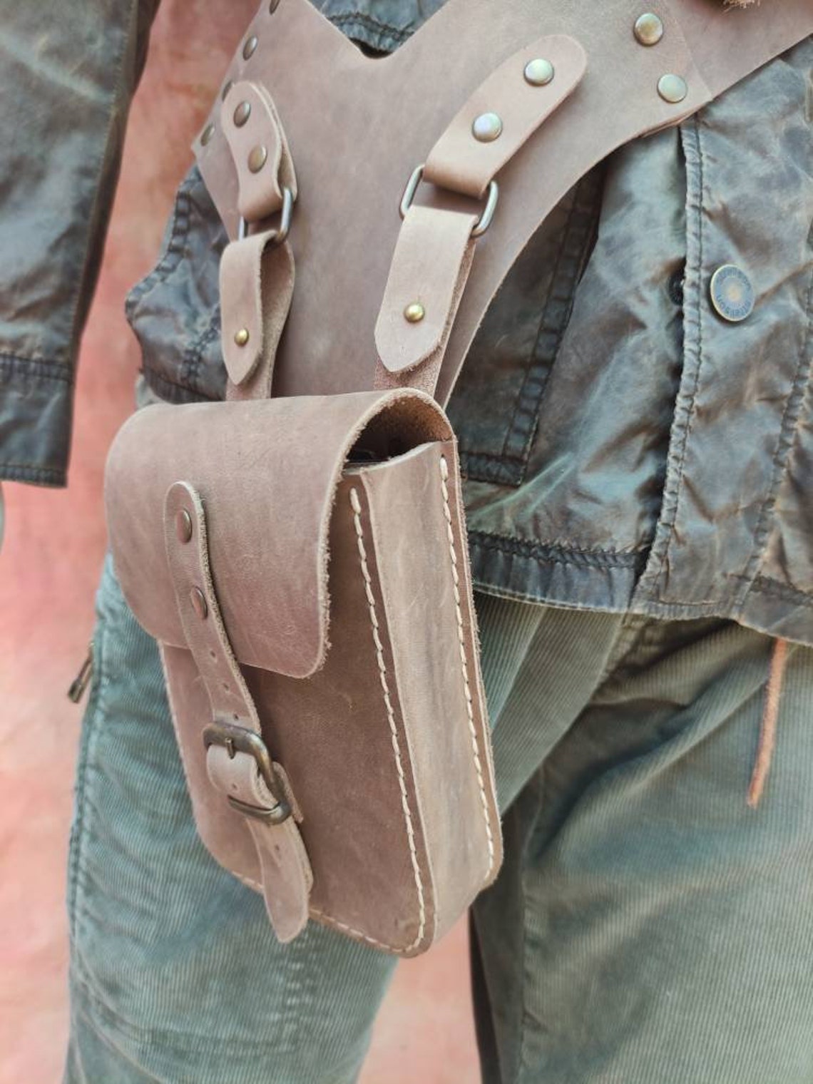 Steampunk Leather Bandolier Chest Belt Leather Harness | Etsy