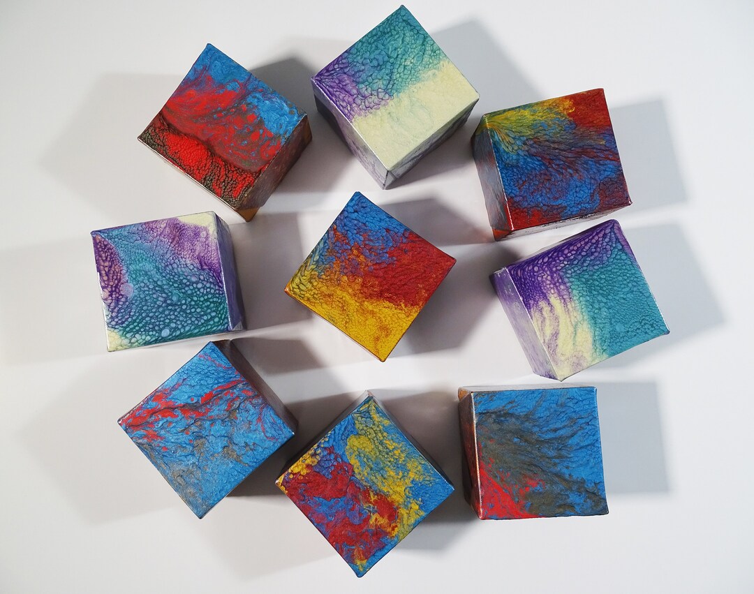 Abstract Painting / Colorful Cubes / Variants / Acrylic Painting ...