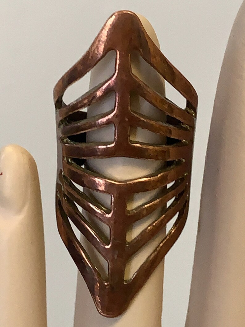 Vintage Copper Super Vision Punk Sharp Armour Ring - Etsy