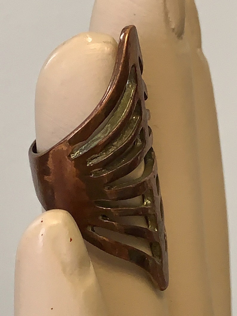 Vintage Copper Super Vision Punk Sharp Armour Ring - Etsy