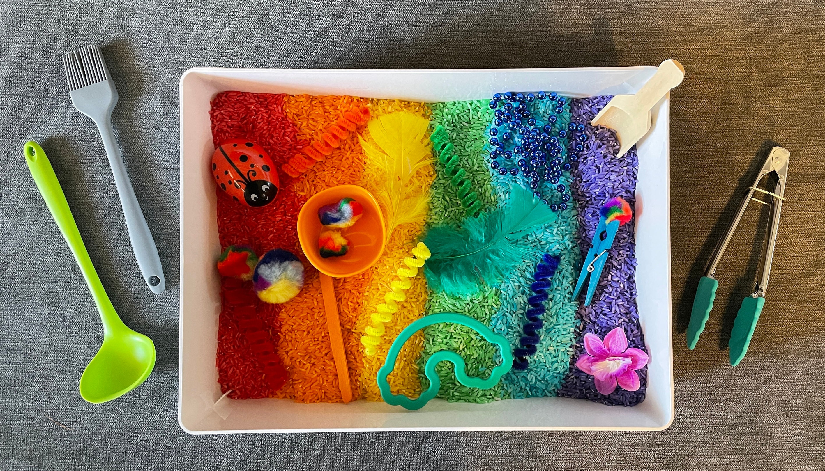 Rainbow Sensory Bin - Etsy