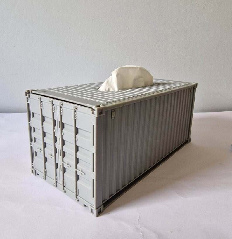 Shipping Container Themed Desk Tidy - Grey - Etsy