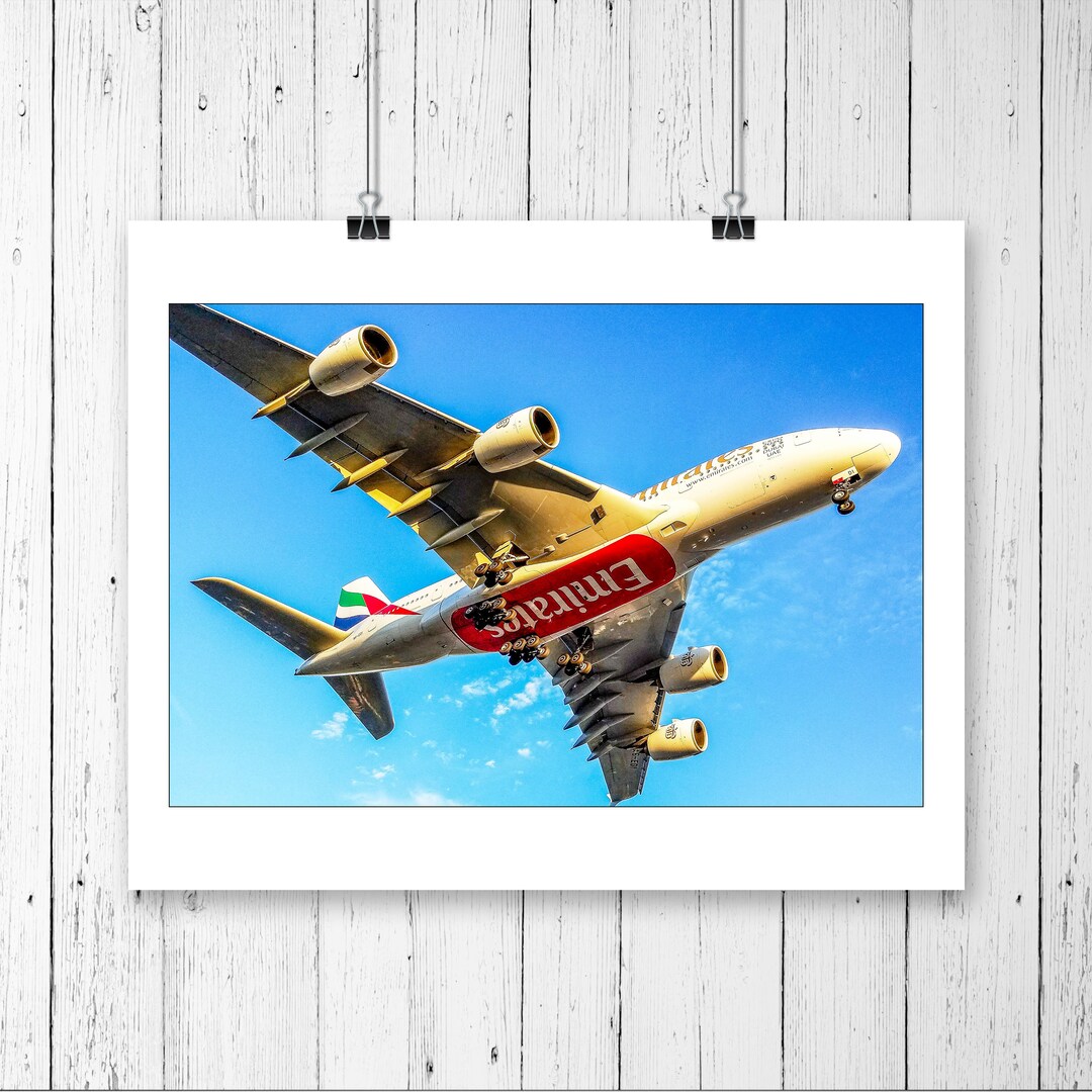 Emirates Airbus A380 Aviation Memorabilia Art Decor Poster Print ...