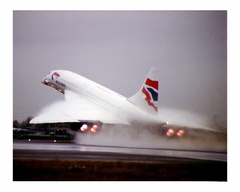 Concorde Final Take off at Heathrow Airport Aviation Memorabilia Art ...