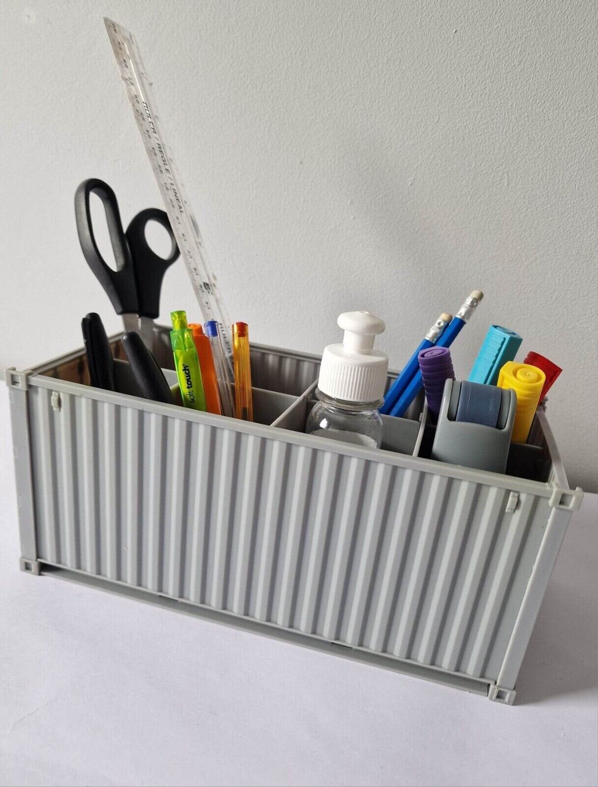 Shipping Container Themed Desk Tidy - Grey - Etsy
