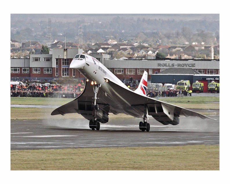 British Airways Concorde Postcard - Final Commercial Landings at Filton ...