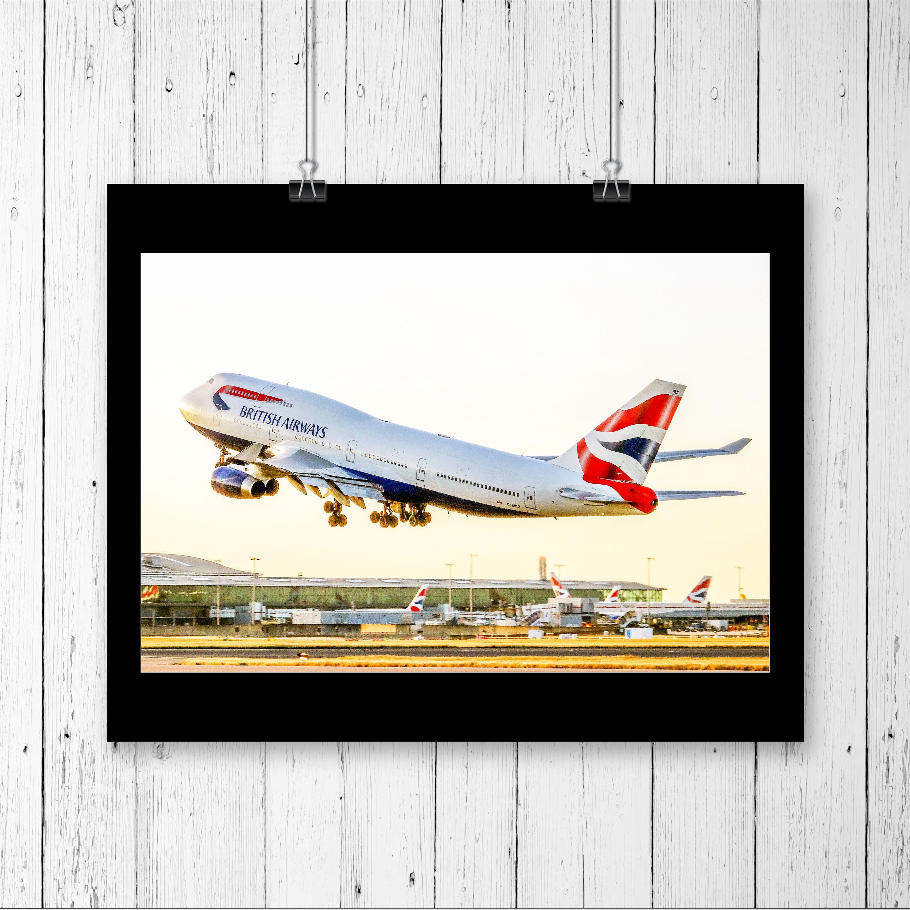 British Airways Boeing 747 Poster, Aviation Decor Memorabilia Gifts - Etsy