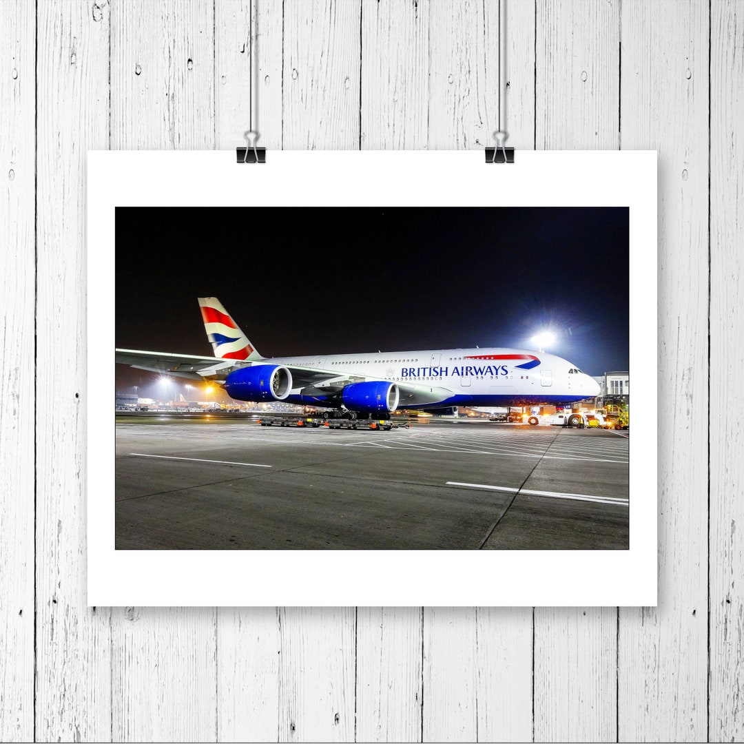 British Airways Airbus A380 Poster, Aviation Decor Memorabilia Gifts - Etsy