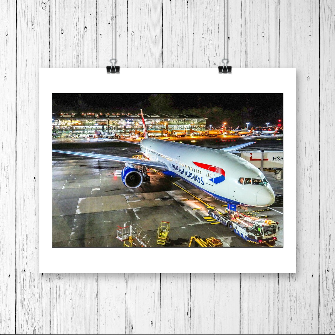 British Airways Boeing 777 Aviation Memorabilia Art Decor Poster Print ...