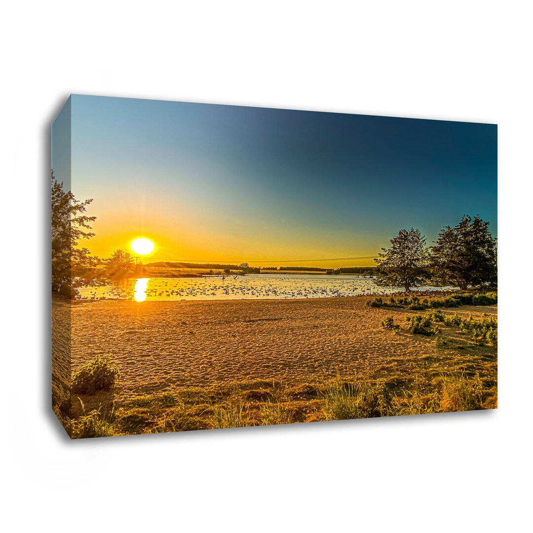 Livermere Lake Suffolk Landscapes Sunset Canvas Wall Art, Nature ...
