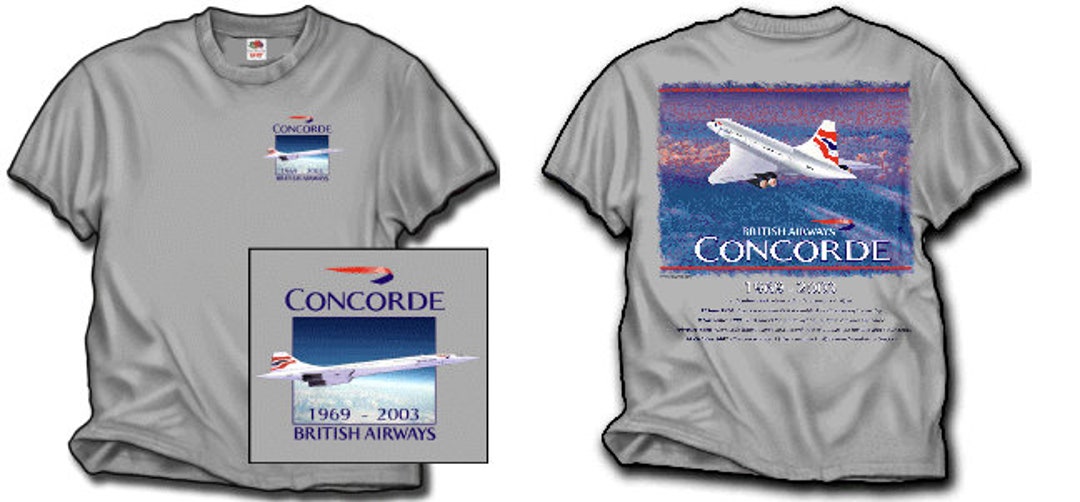 Concorde 'timeline' T-shirt - Etsy