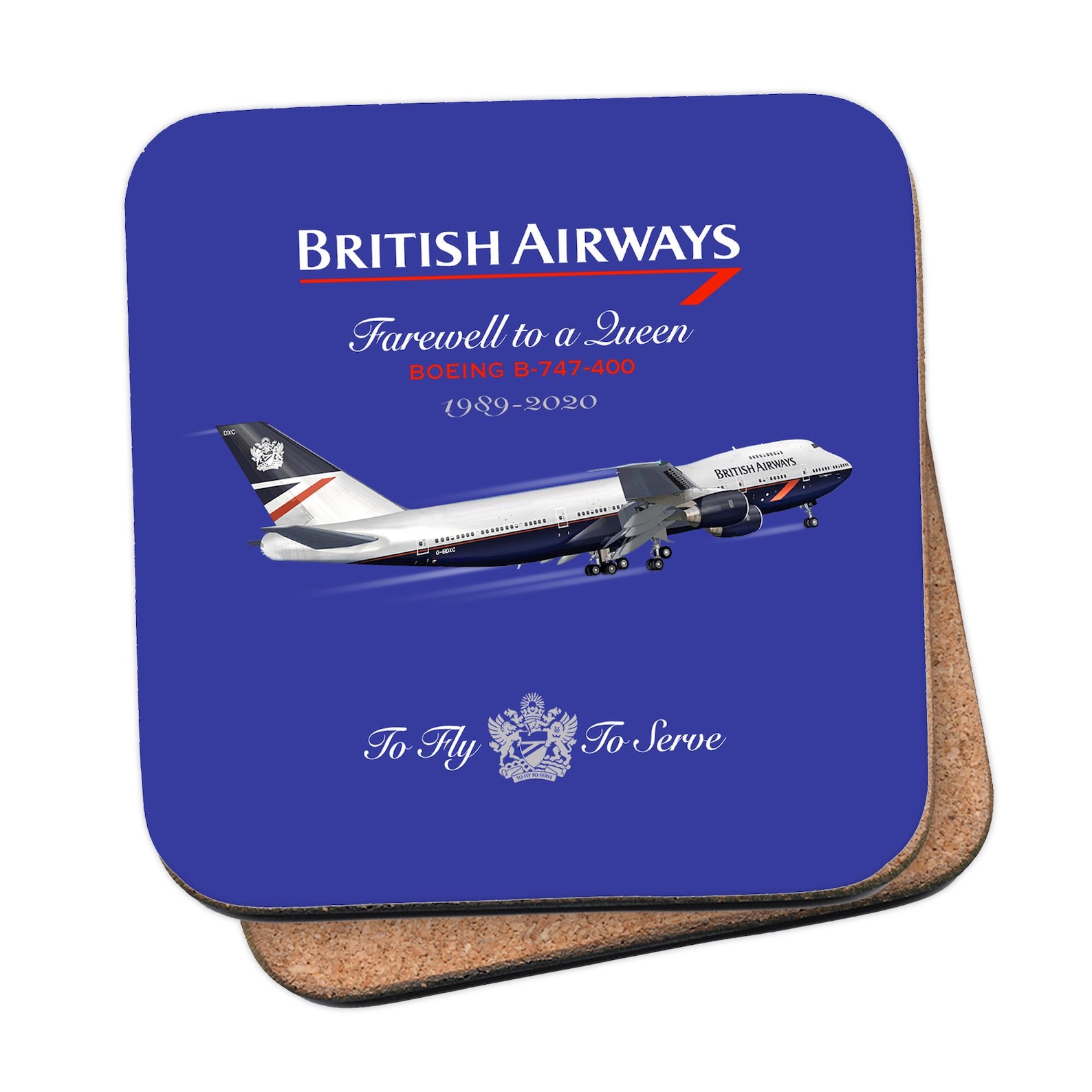 British Airways Boeing 747 Retirement Drinks Coaster - Etsy