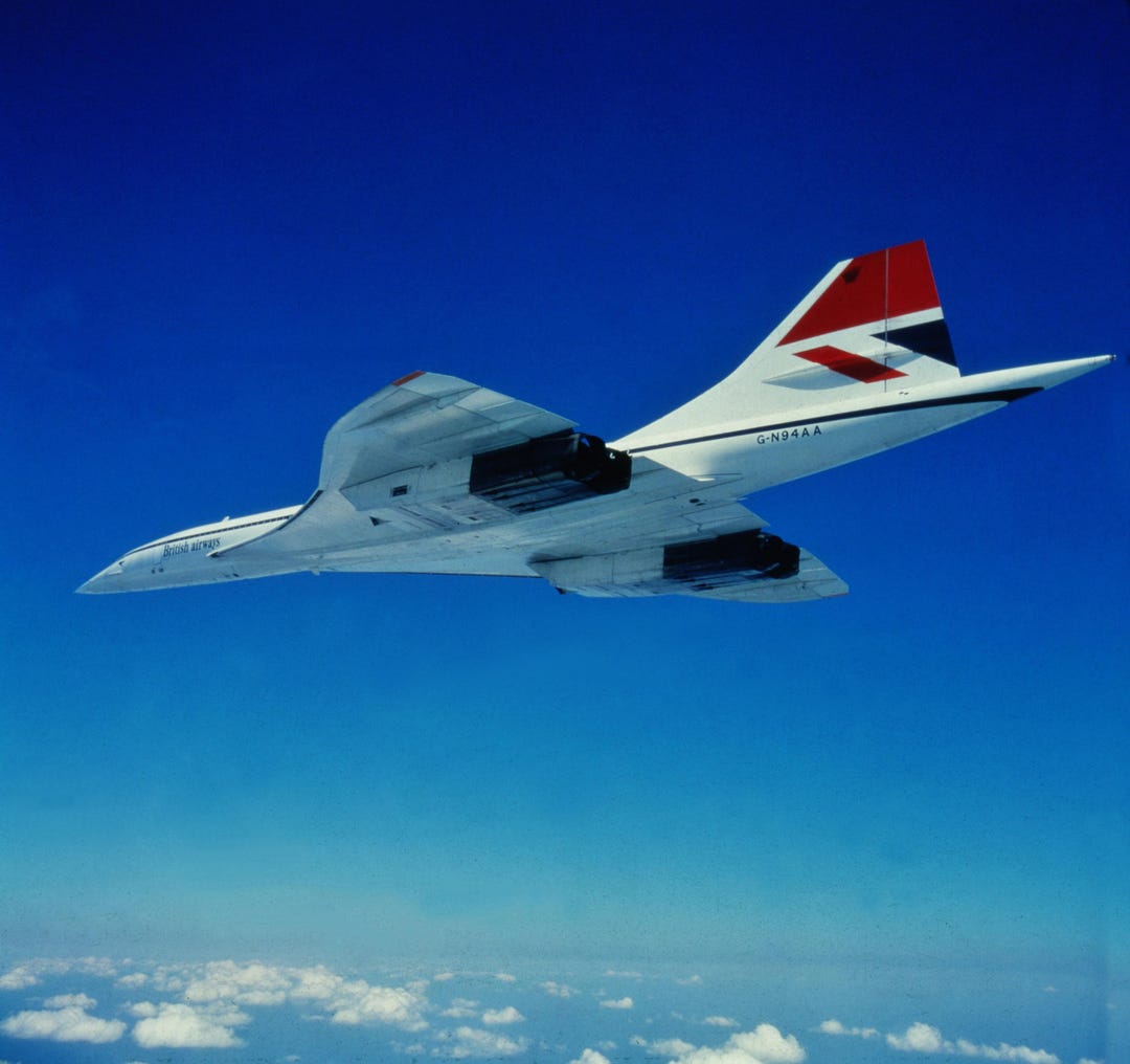 British Airways Concorde Postcard - G-BBDG in Flight - Etsy