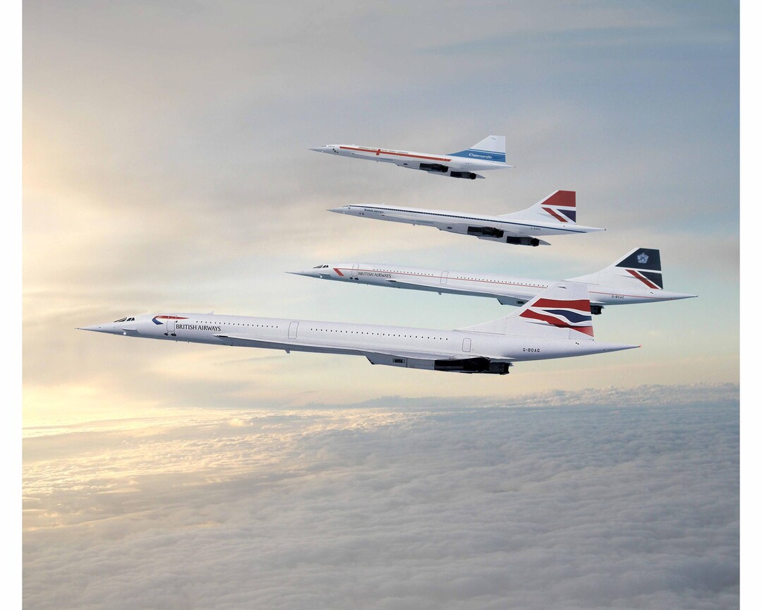 Concorde - Four Liveries Aviation Memorabilia Art Decor Poster Print ...