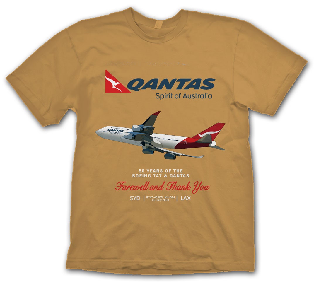 QANTAS 50 Years of the Boeing 747 Farewell T-shirt - Etsy