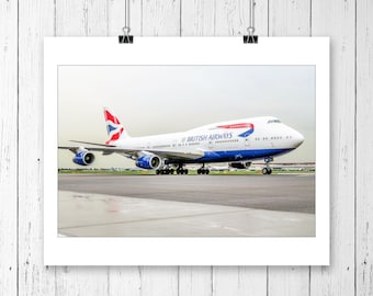 British Airways Boeing 747 Poster Aviation Decor Memorabilia | Etsy