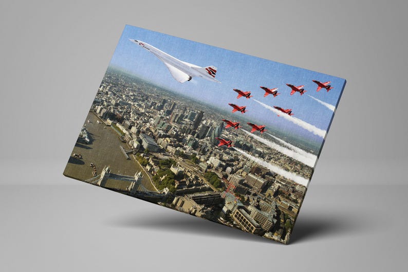 Concorde & RAF Red Arrows Over Tower Bridge – Iconic British Airways ...