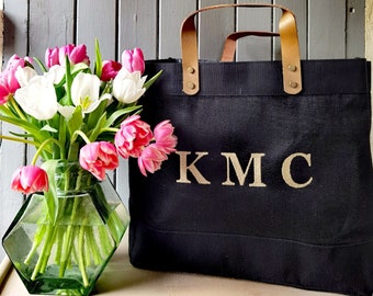 Monogram Tote Bag | Etsy