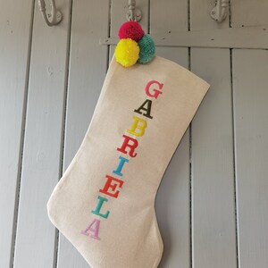 Luxury Personalised Linen Christmas Stocking - Etsy UK