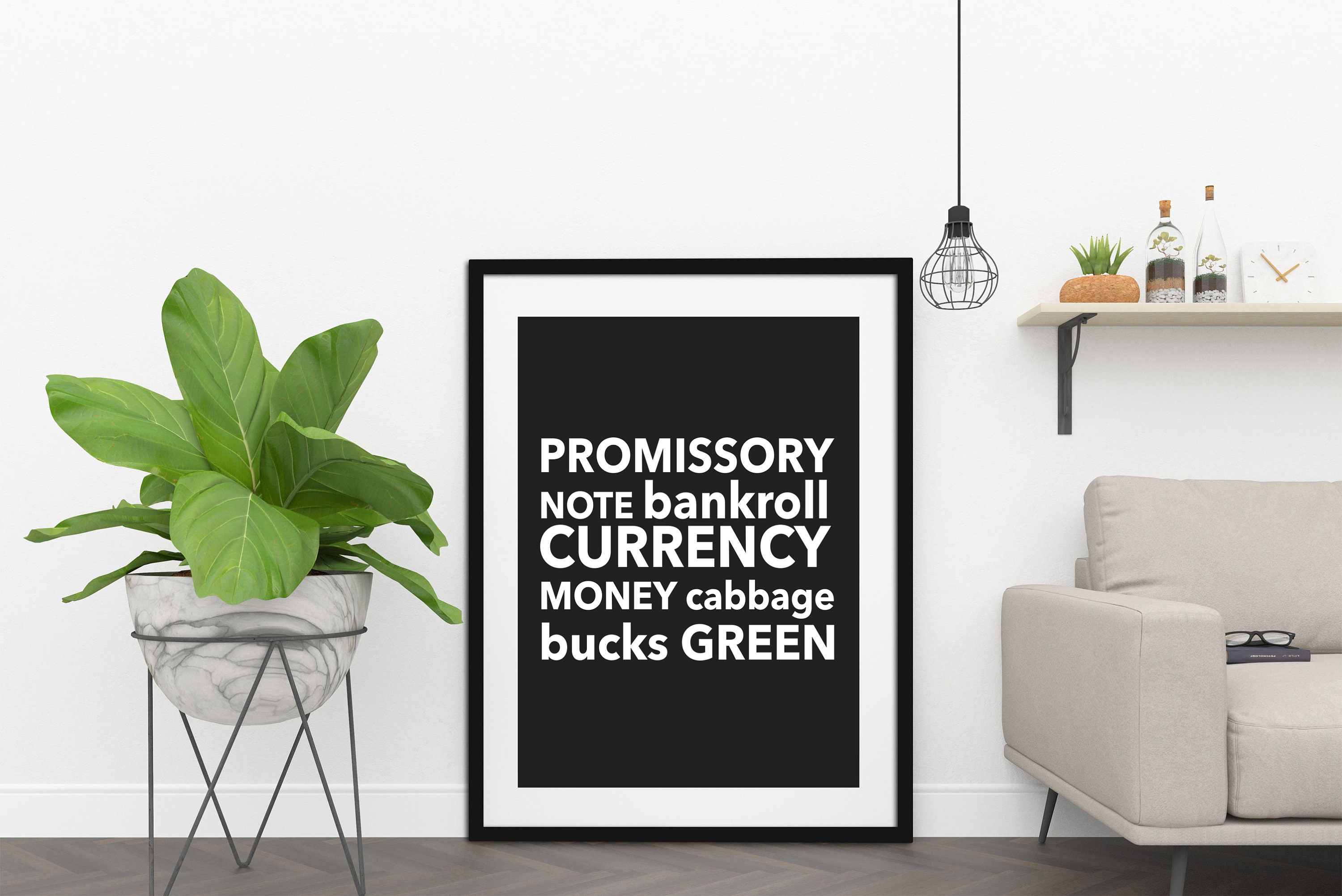 Promissory Note, Printable Wall Decor, Minimalist Prints, Inspirational ...