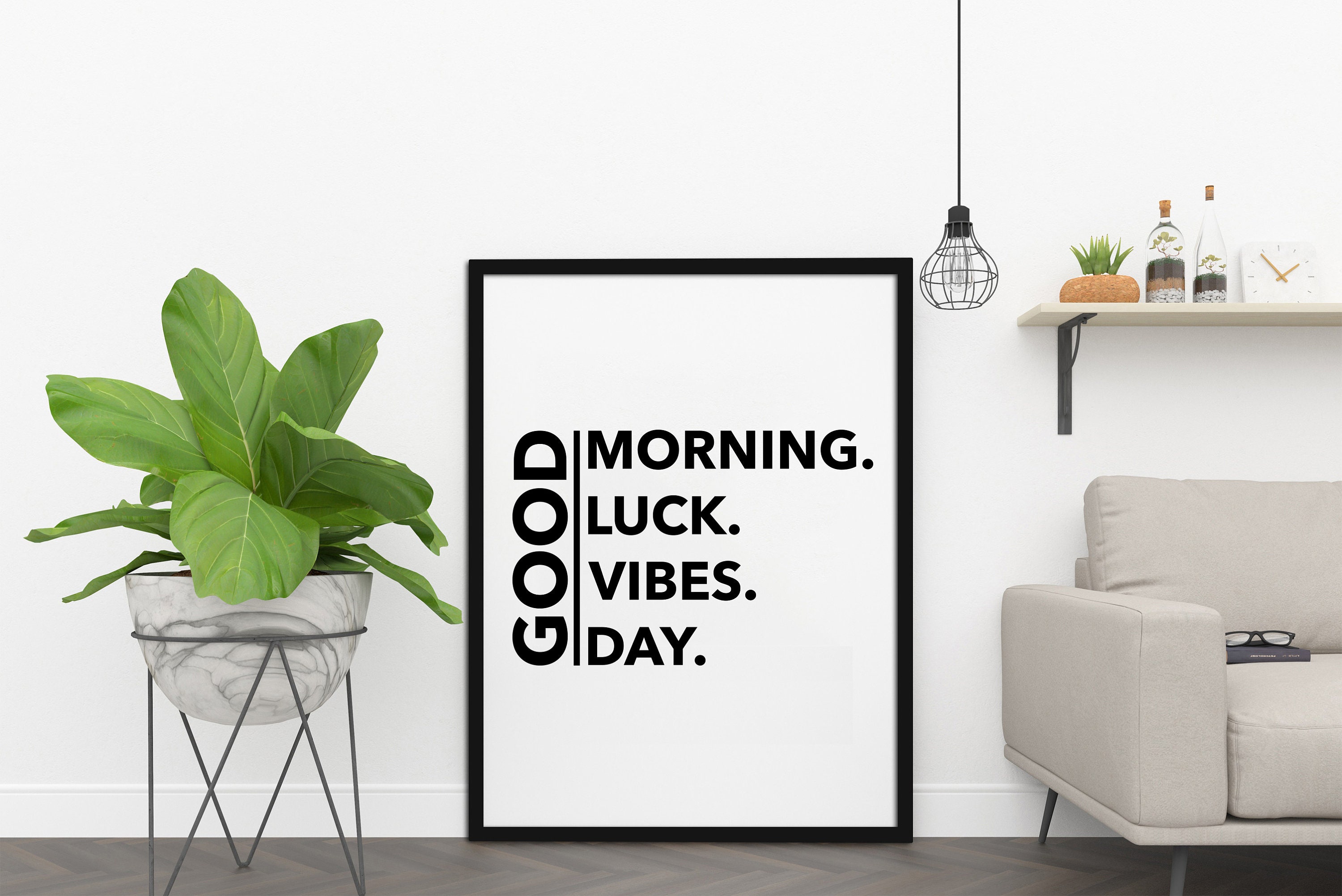 Good Morning, Printable Wall Decor, Minimalist Prints, Inspirational ...