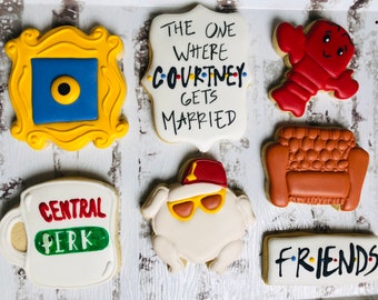 1 Dozen Friends TV Show Themed Decorated Sugar Cookies Friends | Etsy
