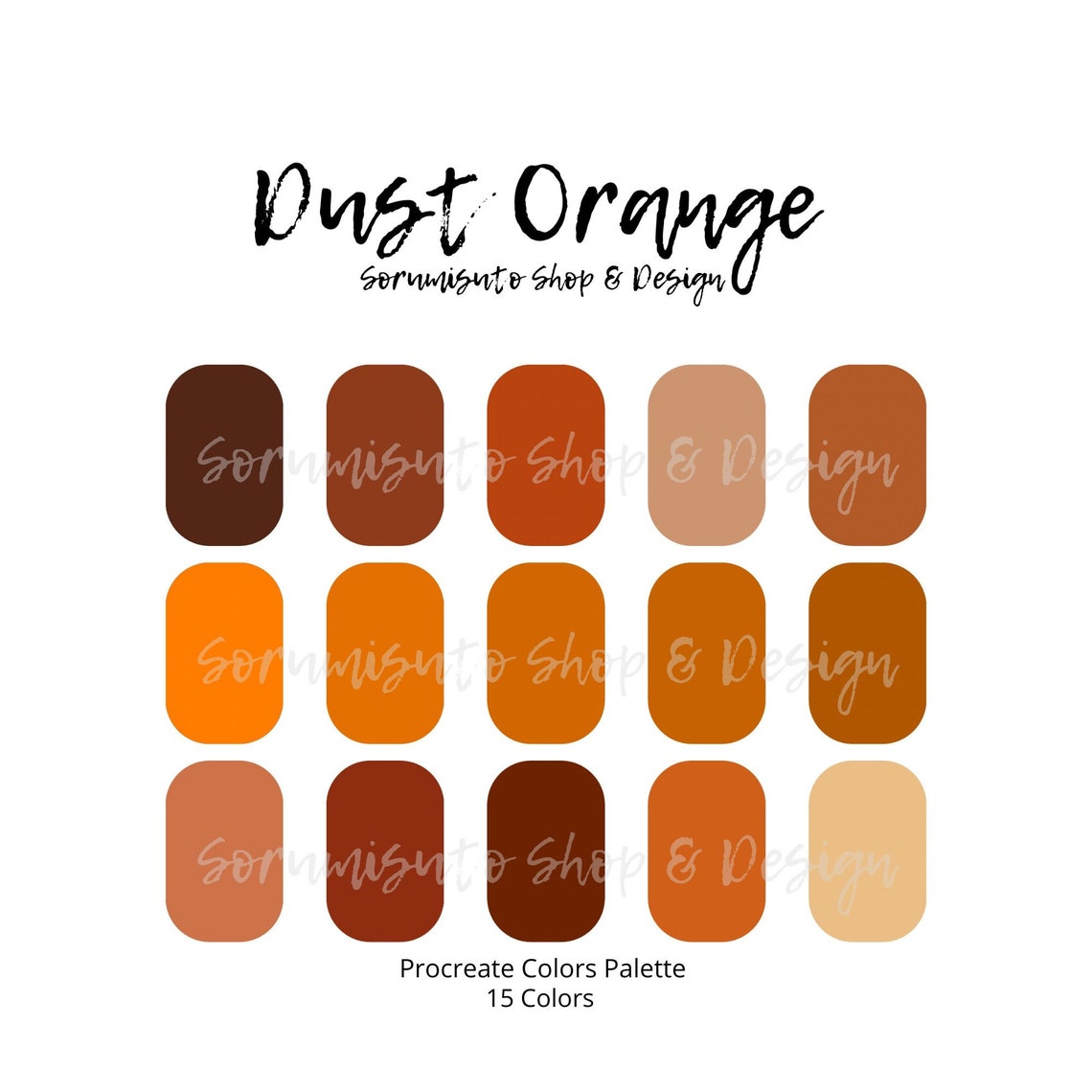 Dusty Orange Procreate Palette Color Palette & Procreate - Etsy