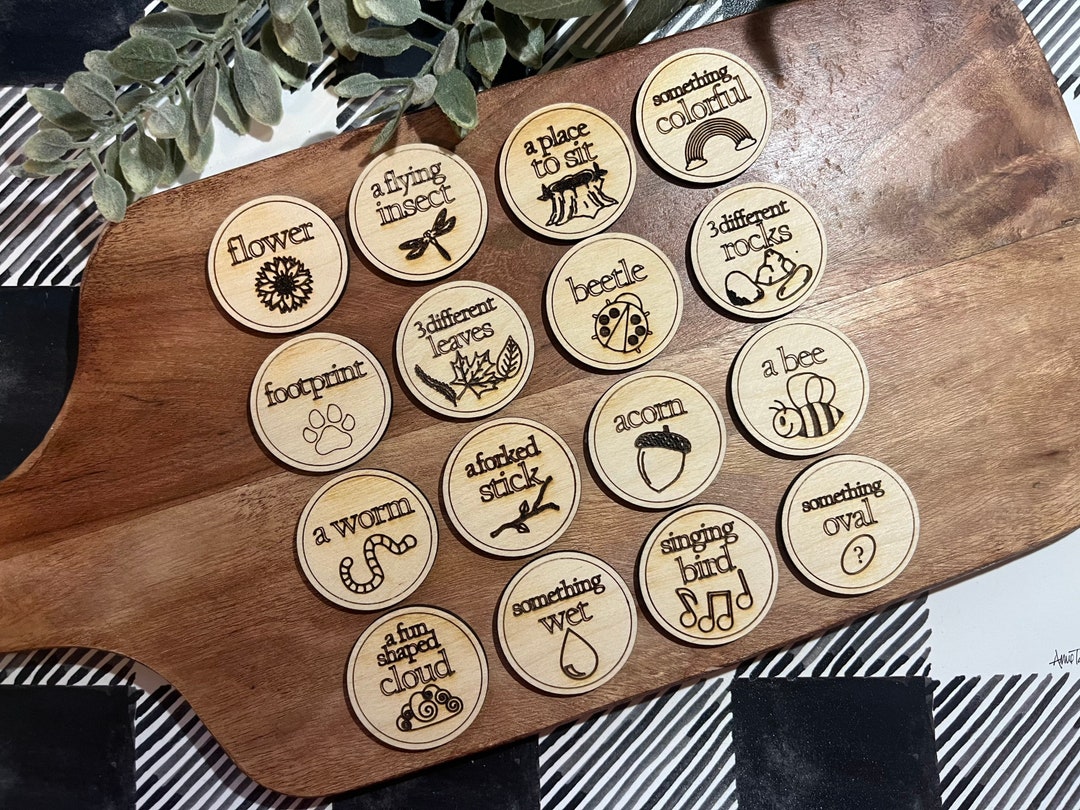 Nature Scavenger Hunt, Nature Tokens, Preschool Gift, Montessori ...