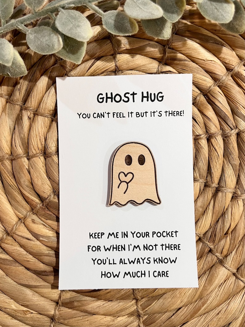 Ghost Hug, Ghost Pocket Hug, Pocket Hug, Halloween Ghost, Valentine's ...