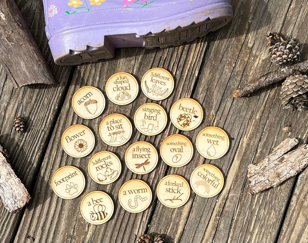 Nature Scavenger Hunt, Nature Tokens, Preschool Gift, Montessori ...