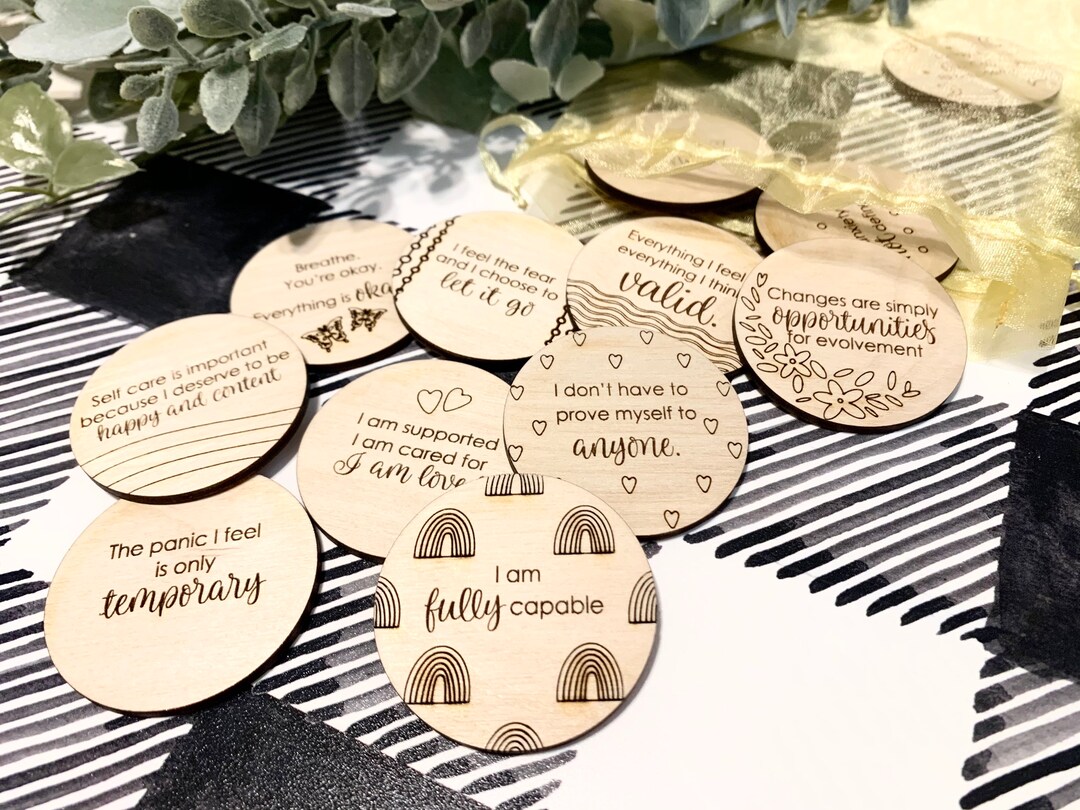 Anxiety Tokens, Affirmation Tokens, Positive Affirmations, Mental ...
