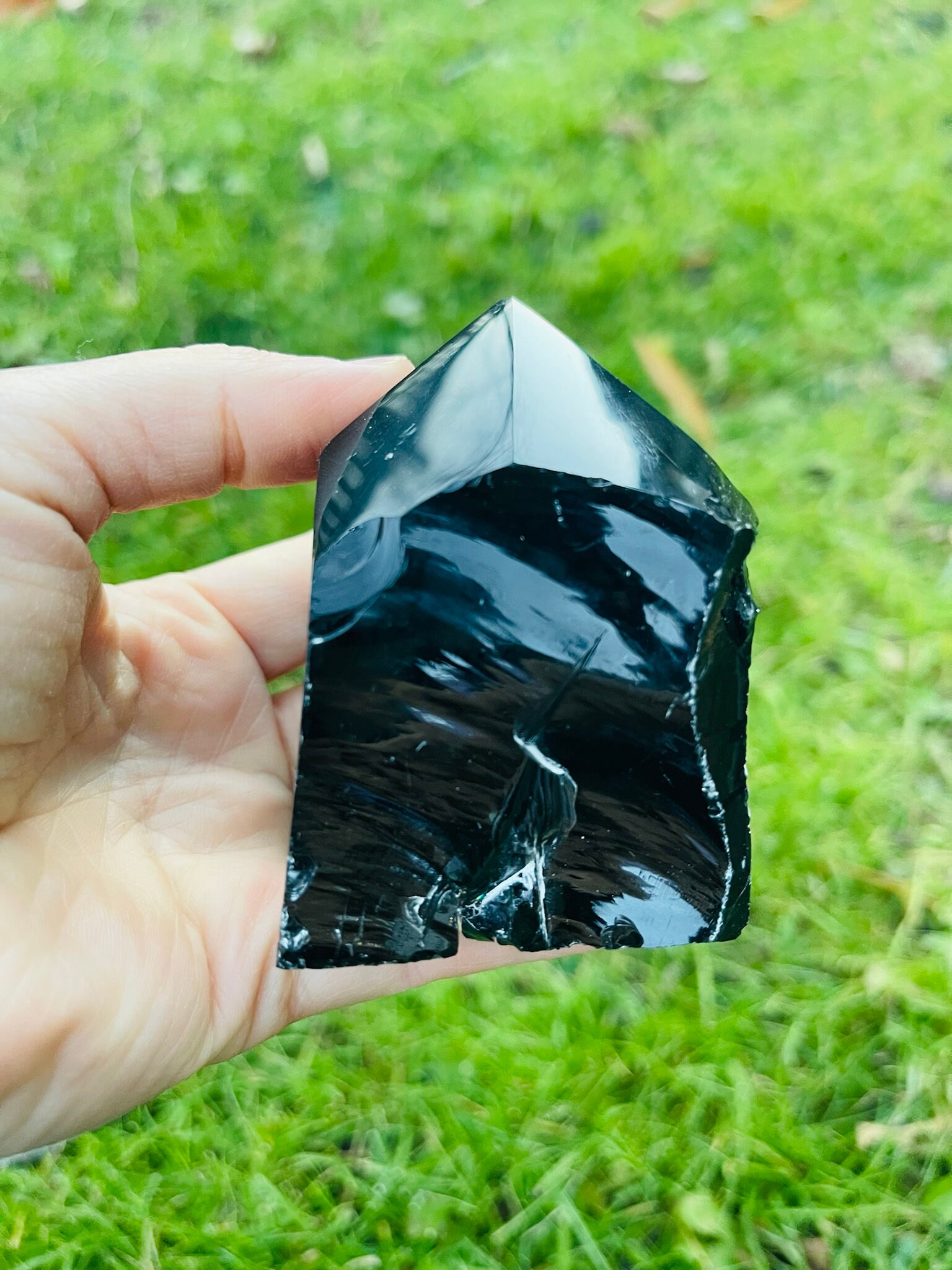 Black Obsidian Point Obsidian Point Top Polished Black - Etsy