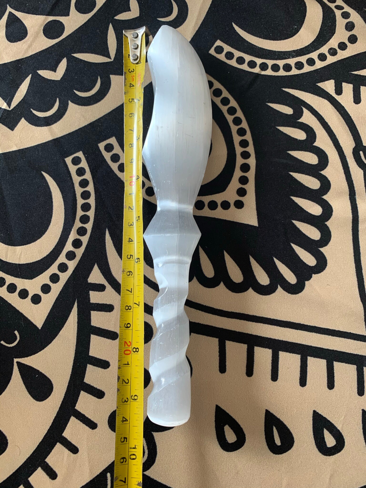 Selenite Sword Swirl Handle White Crystal Dagger Polished | Etsy