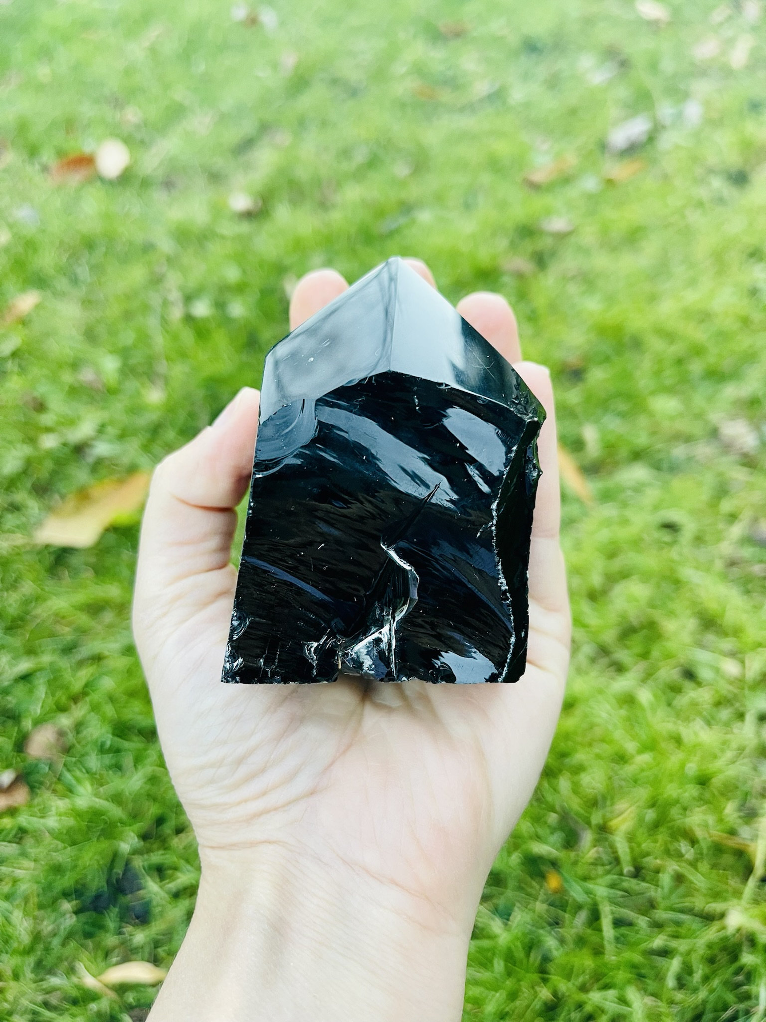 Black Obsidian Point Obsidian Point Top Polished Black - Etsy