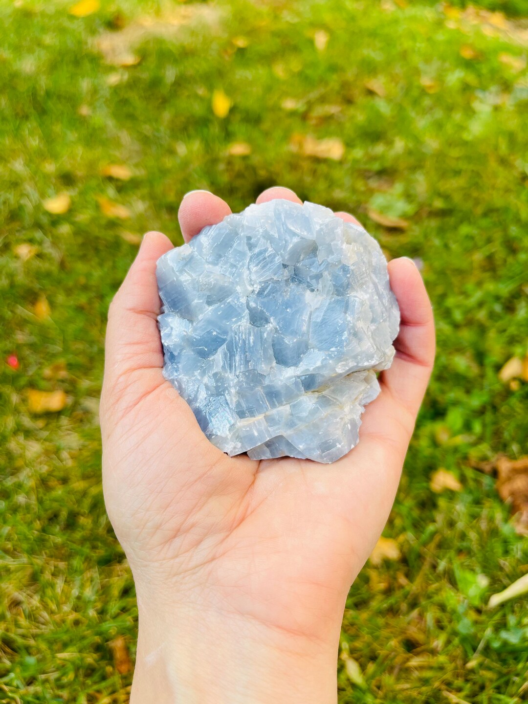 RAW HEALING CRYSTALS, Calcite Cluster, Raw Blue Calcite Healing Cluster ...