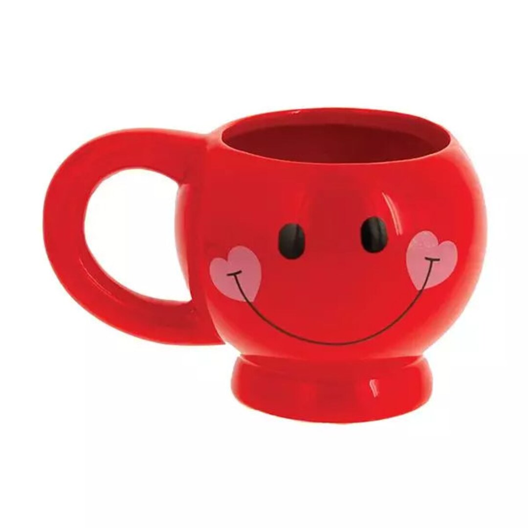 Ceramic Smiley Face Mug - Etsy
