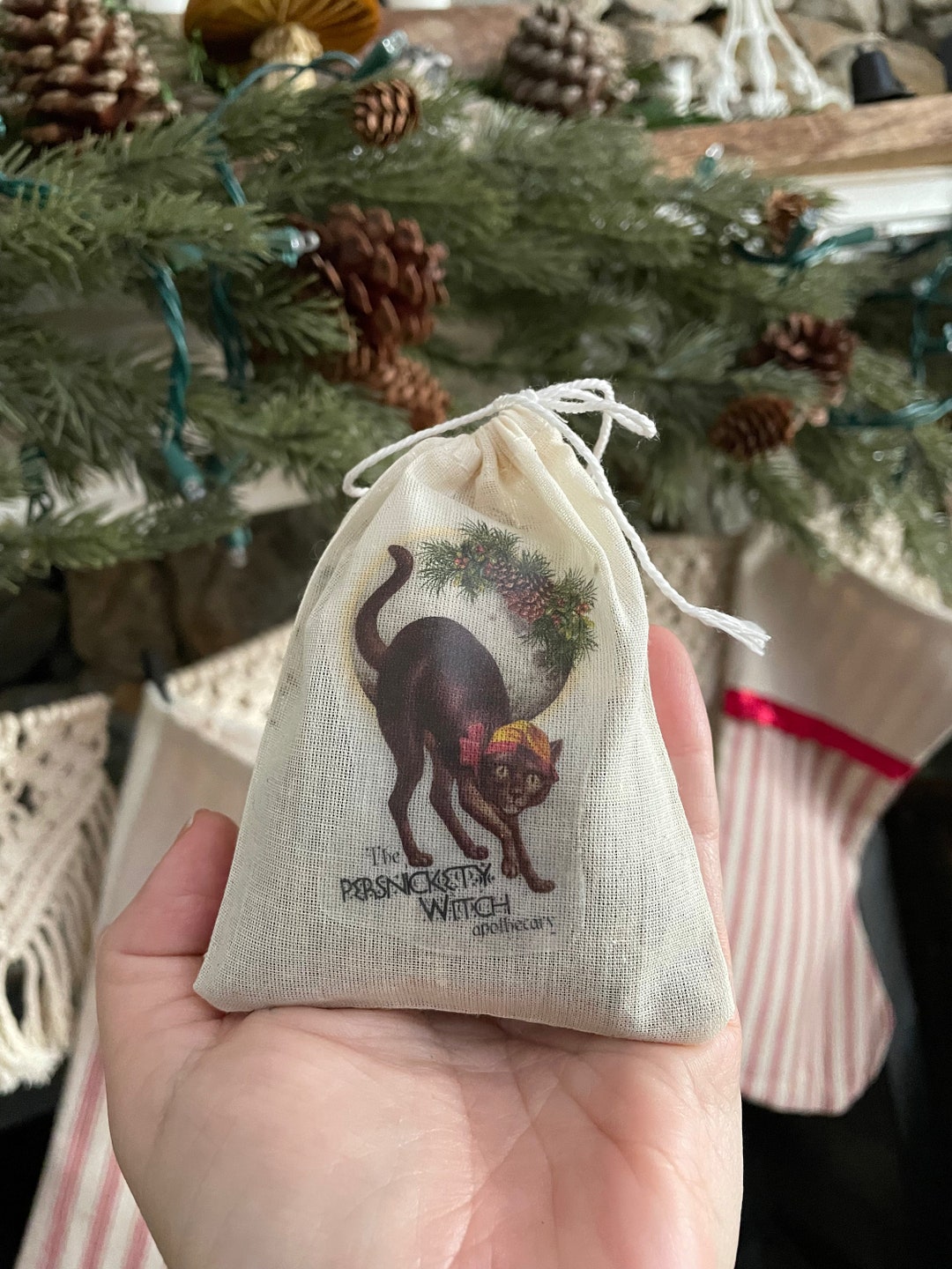 Yuletide Kitty Catnip Sack for Your Familiar - Etsy