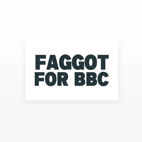 2 Faggot for Bbc Temporary Tattoo - Etsy