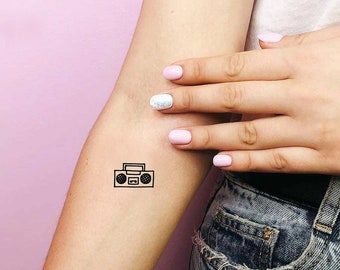 Microphone Tattoo Microphone Temporary Tattoo / Singer Tattoo / Tattoos ...
