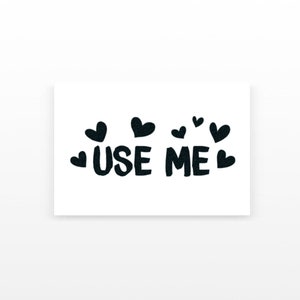 2x Use Me Temporary Tattoo - Etsy